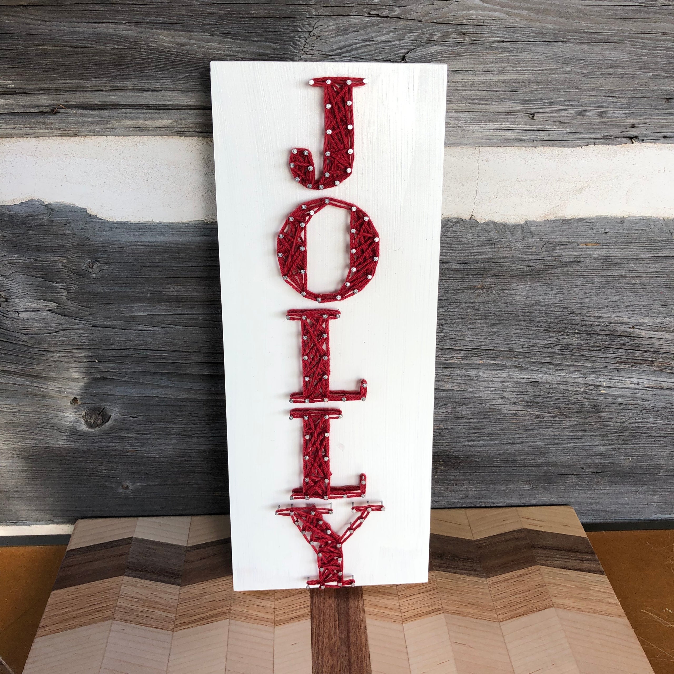 Jolly Sign- Large White | Burnt Bluff Stone And Glass LLC