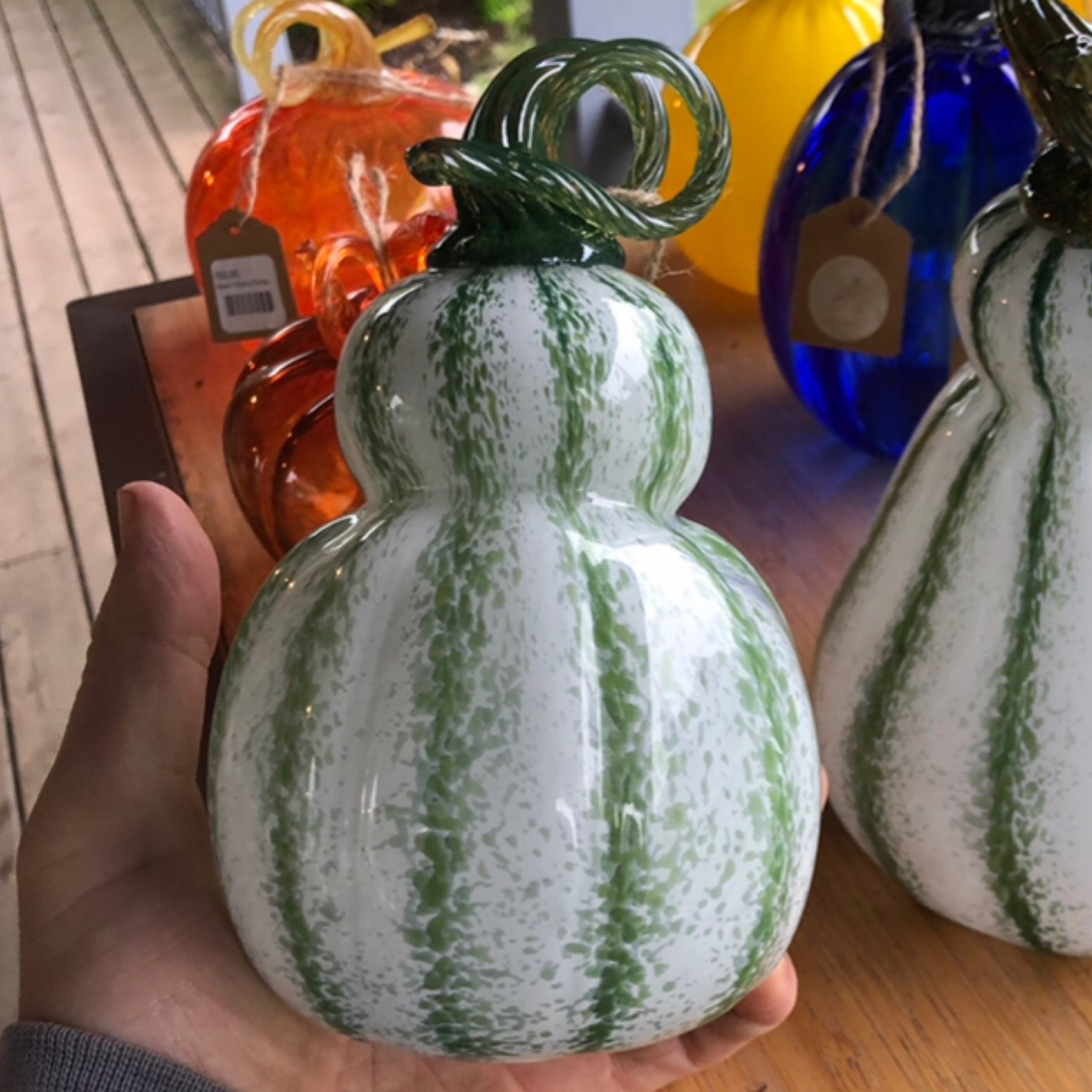 Blown Glass Gourd- Colored | Burnt Bluff Stone And Glass LLC